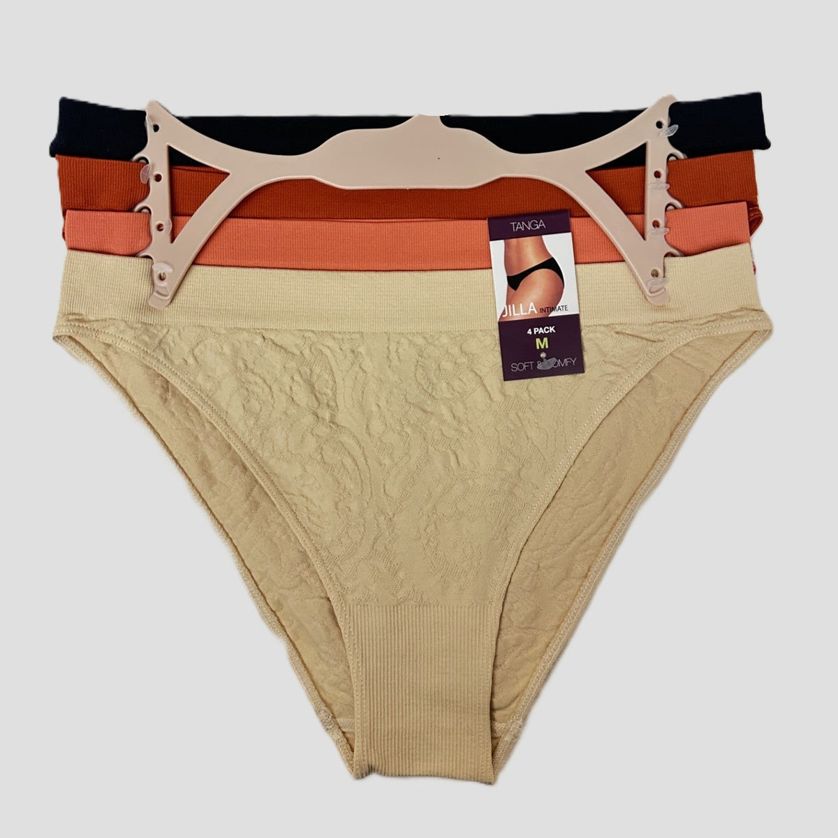 Jilla Intimate | Women's 4-Pack Low-Rise Tanga Underwear – Sleek, – Under Control